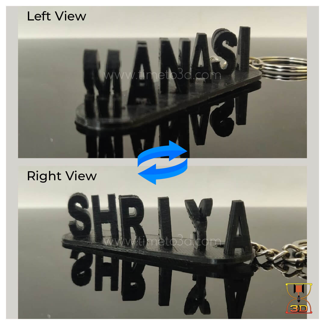 Dual Name Illusion Keychains – Time To 3D