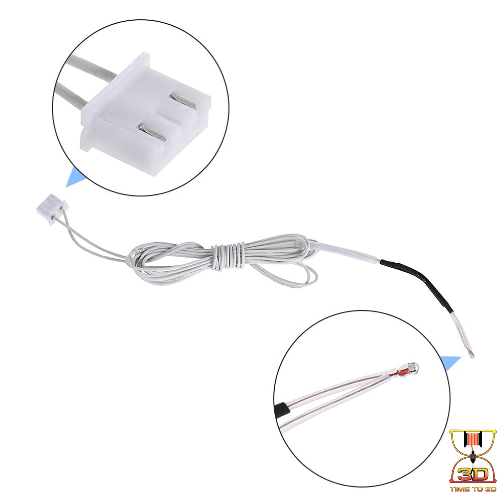 100K ohm NTC 3950 Thermistor/Temperature Sensor with connector for 3D ...