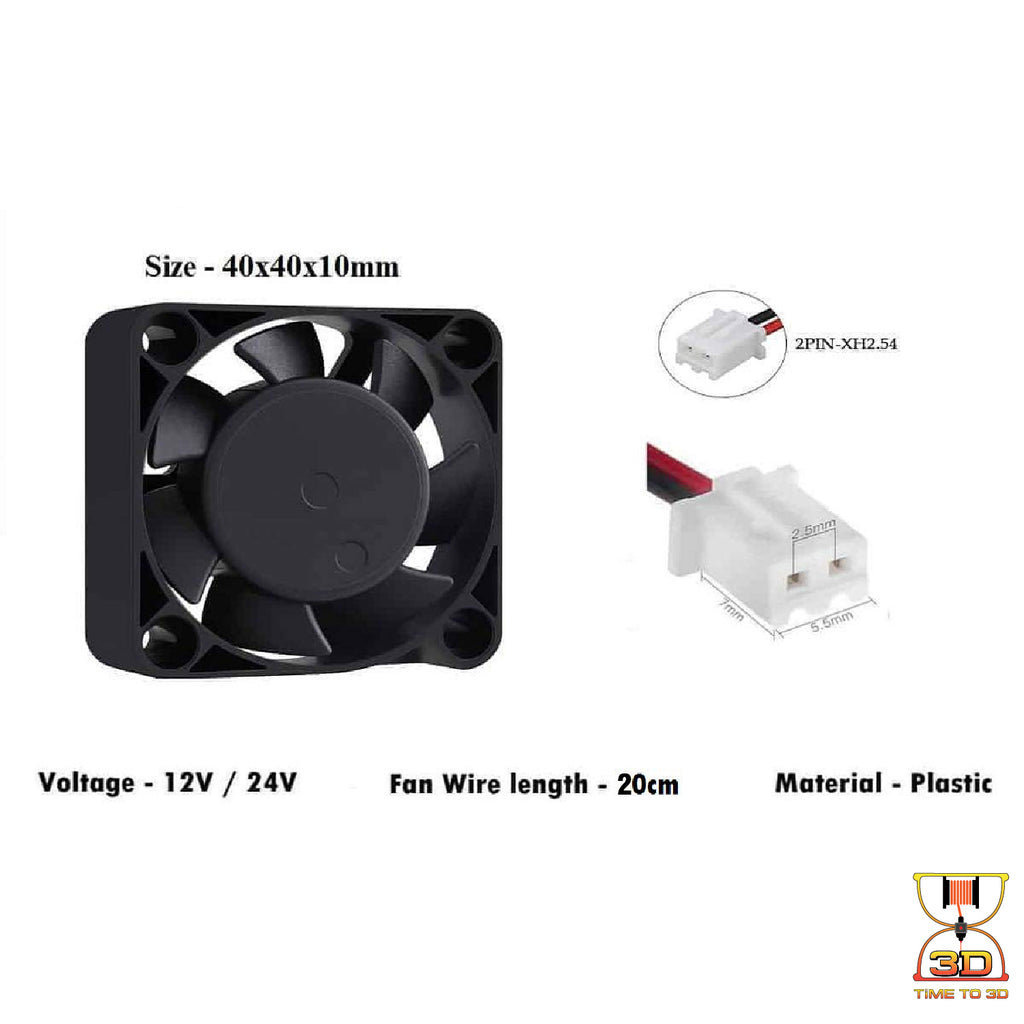 40x40x10mm DC Brushless Cooling Fan 4010 DC 12V/24V for 3D Printer Ext ...