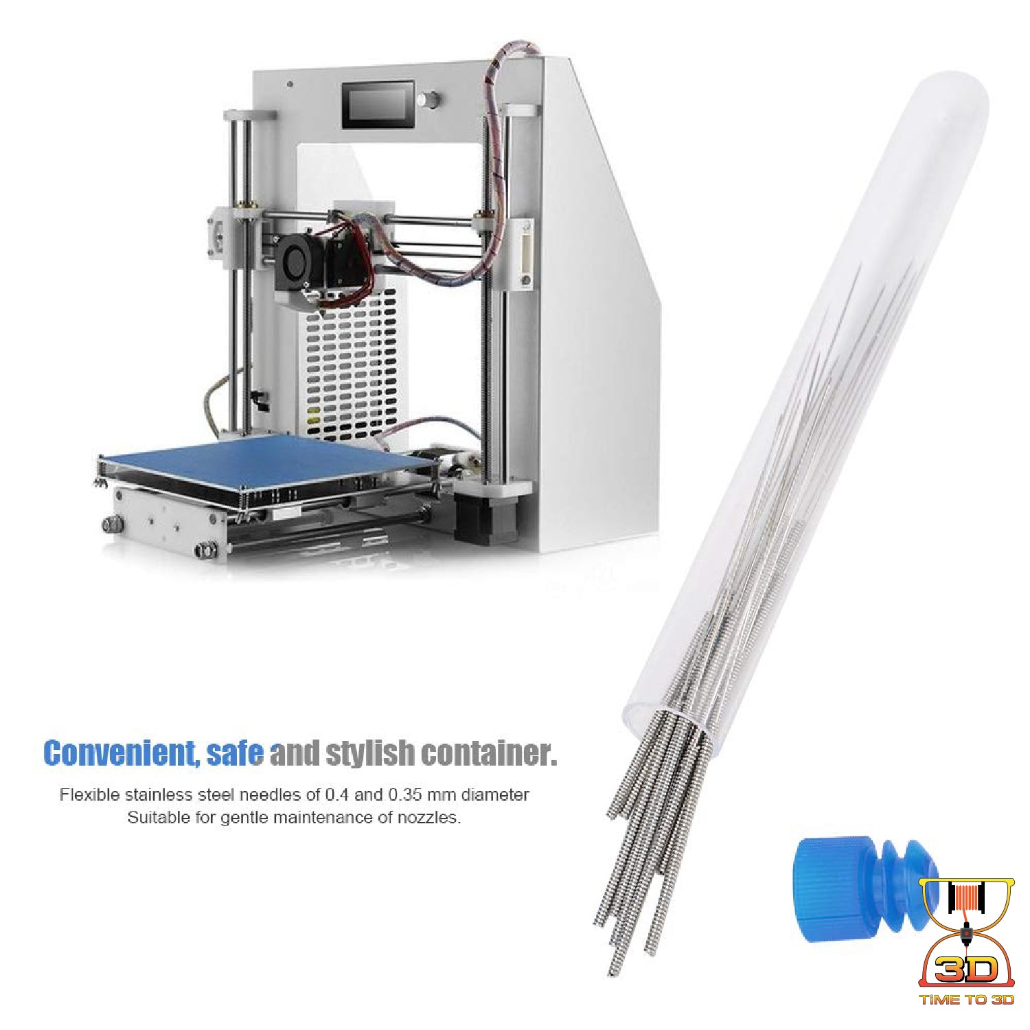 0.4mm Needle/Pin for 3D Printer Nozzle Cleaning Needles Stainless Stee ...