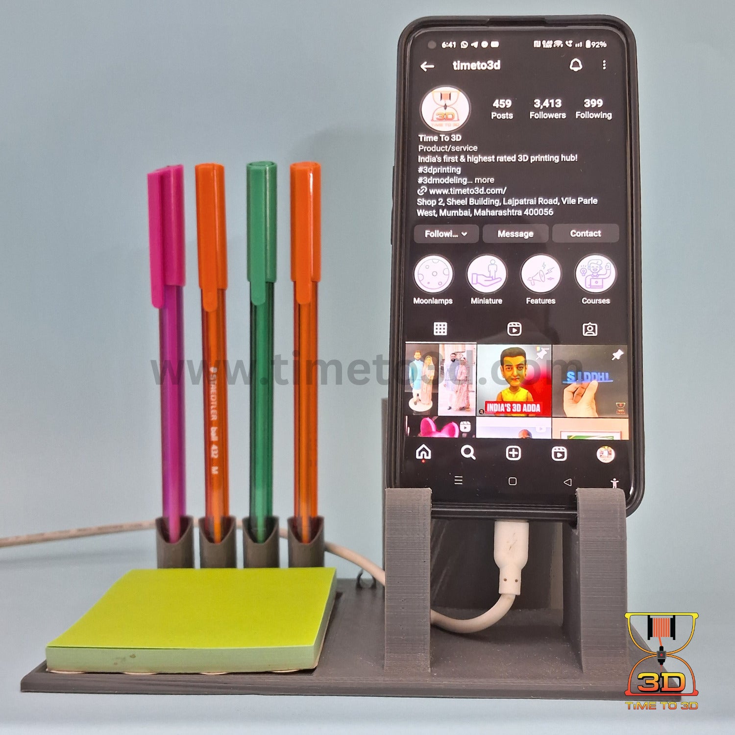 Desk Organizer Mobile Phone Stand – Time To 3D