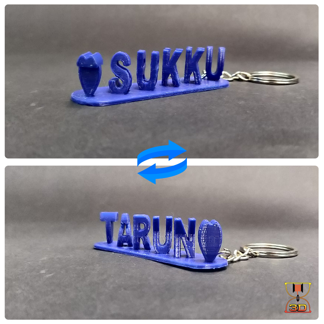 Dual Name Illusion Keychains – Time To 3D