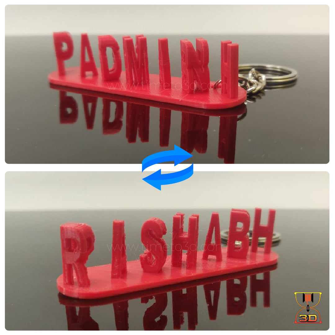 Dual Name Illusion Keychains – Time To 3D