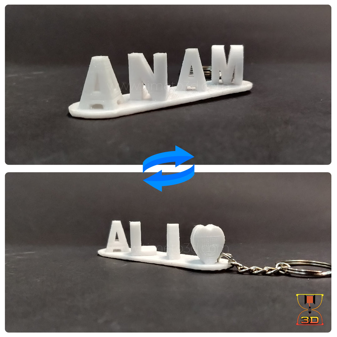 Dual Name Illusion Keychains – Time To 3D